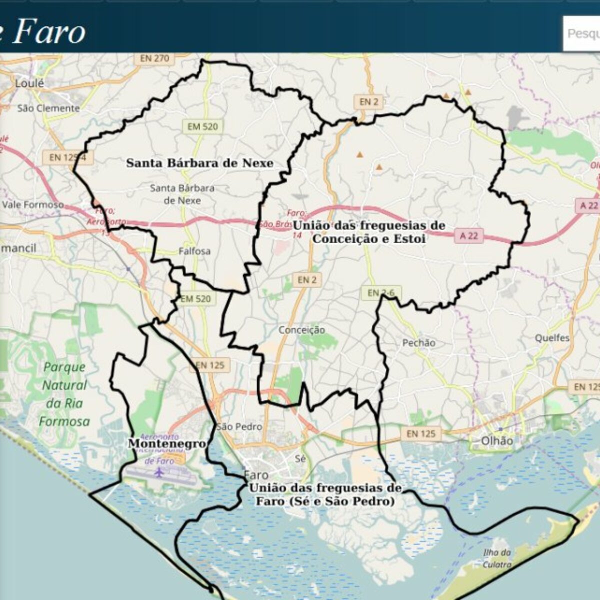 Faro lança nova plataforma de mapas interativos