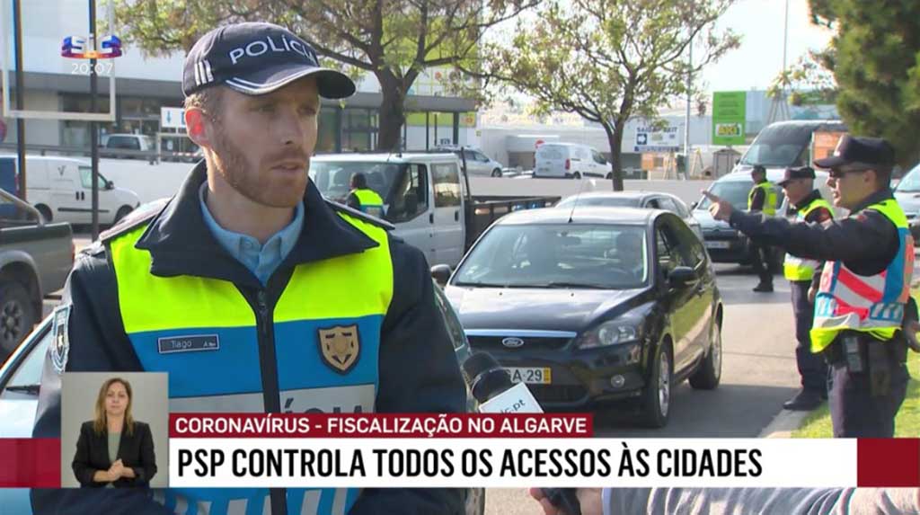 PSP controla todos os acessos às cidades do Algarve - SIC