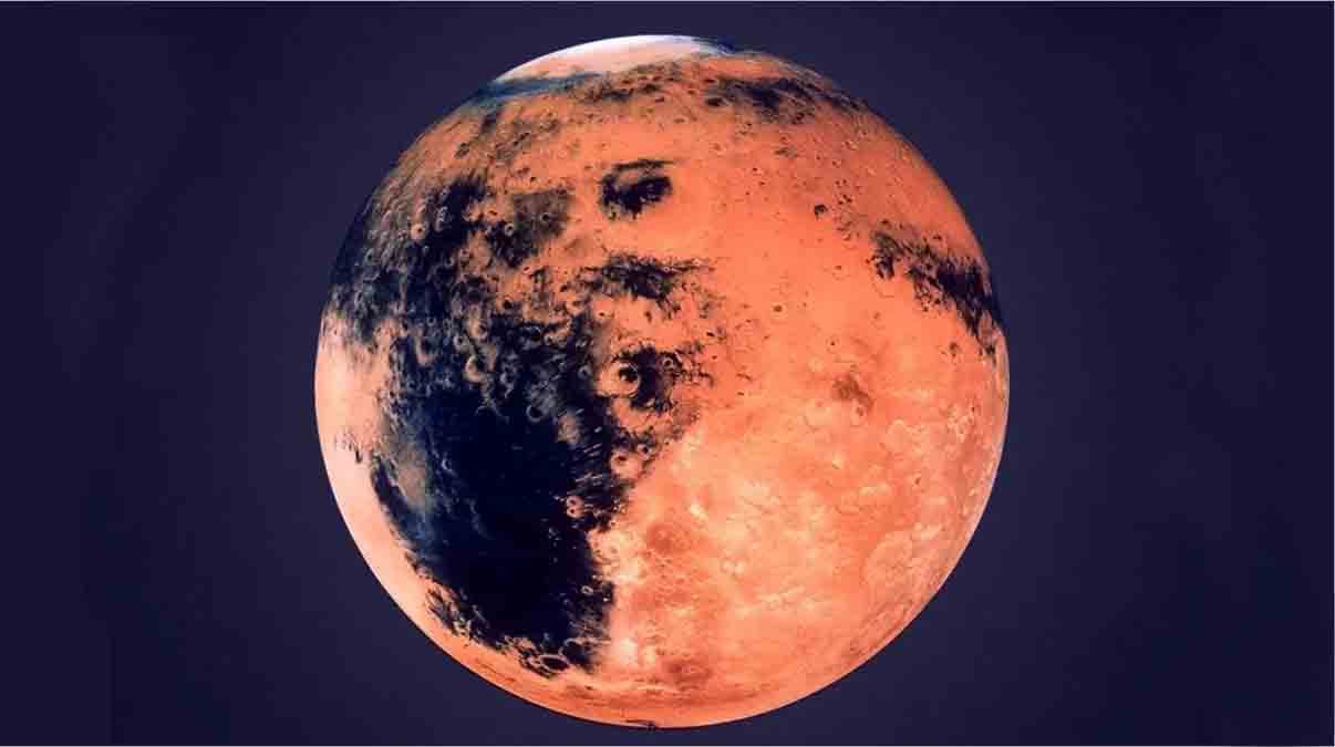 Marte em 'ocultação' atrás da Lua amanhã dia 8 de dezembro