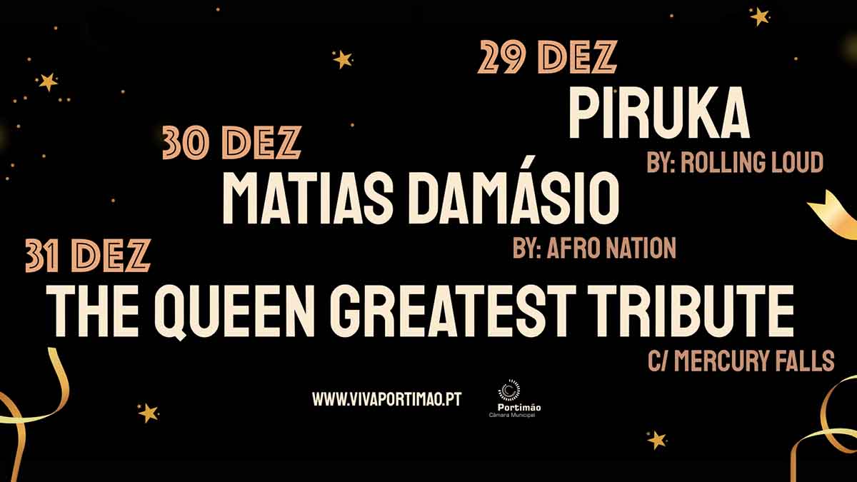 Piruka, Matias Damásio e Queen dão as boas-vindas a 2023 em Portimão